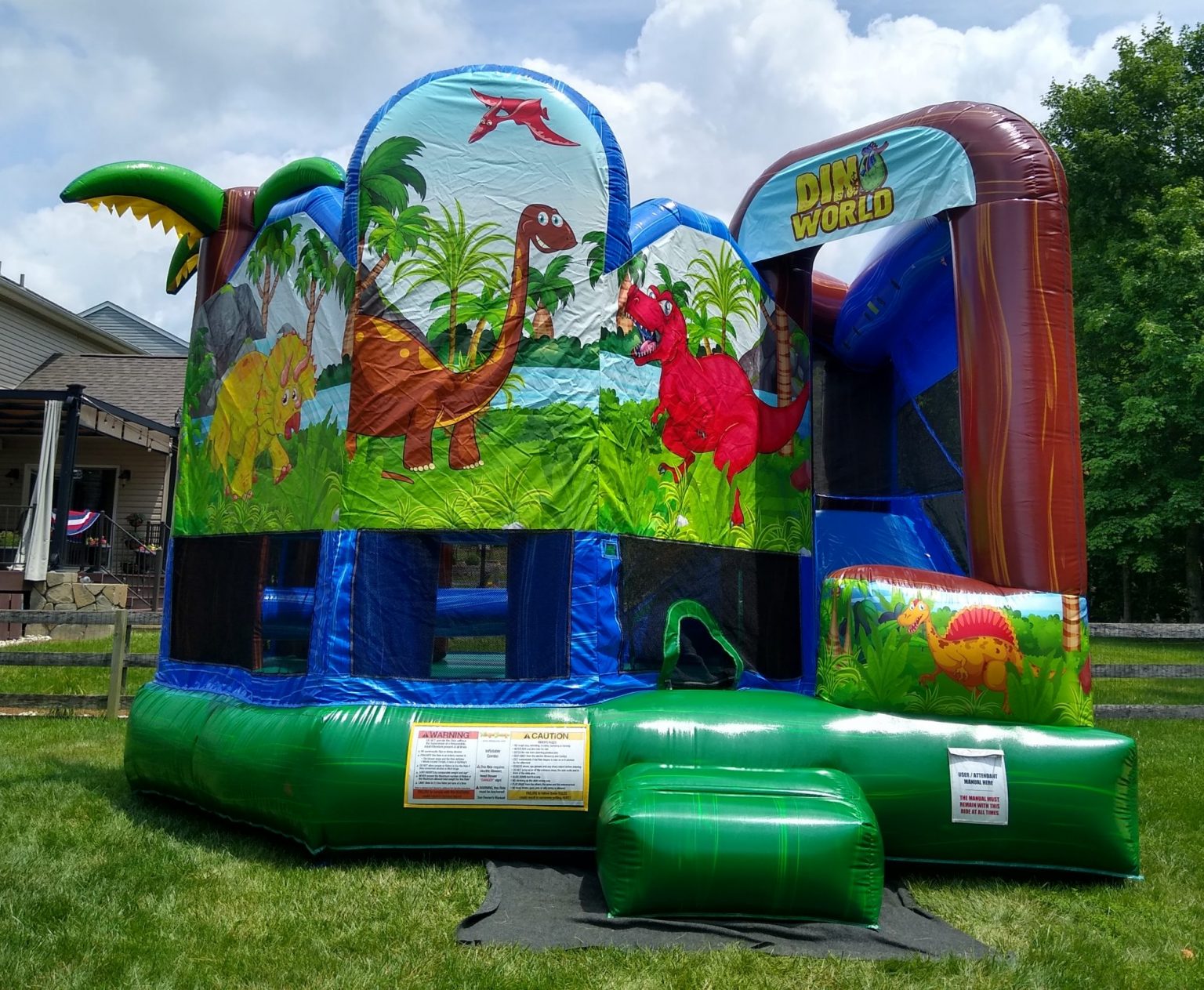 Dino World 5-in-1 Wet/Dry Combo – Leap'n Lizards Bounce Houses