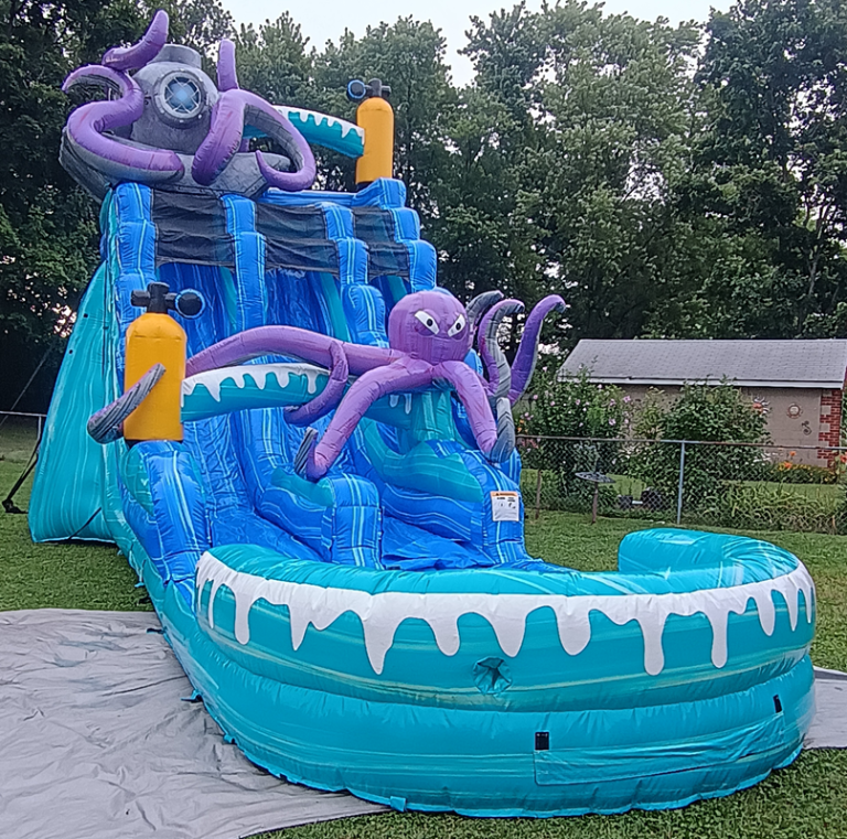 Under the Sea 20 Foot Dual Lane Wet/Dry Slide – Leap'n Lizards Bounce ...